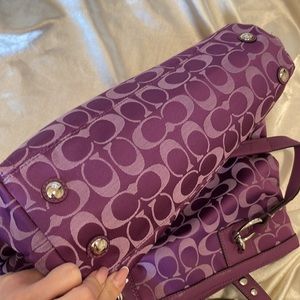 Coach | Bags | Authentic Purple Coach Tote Shoulder Bag | Poshmark